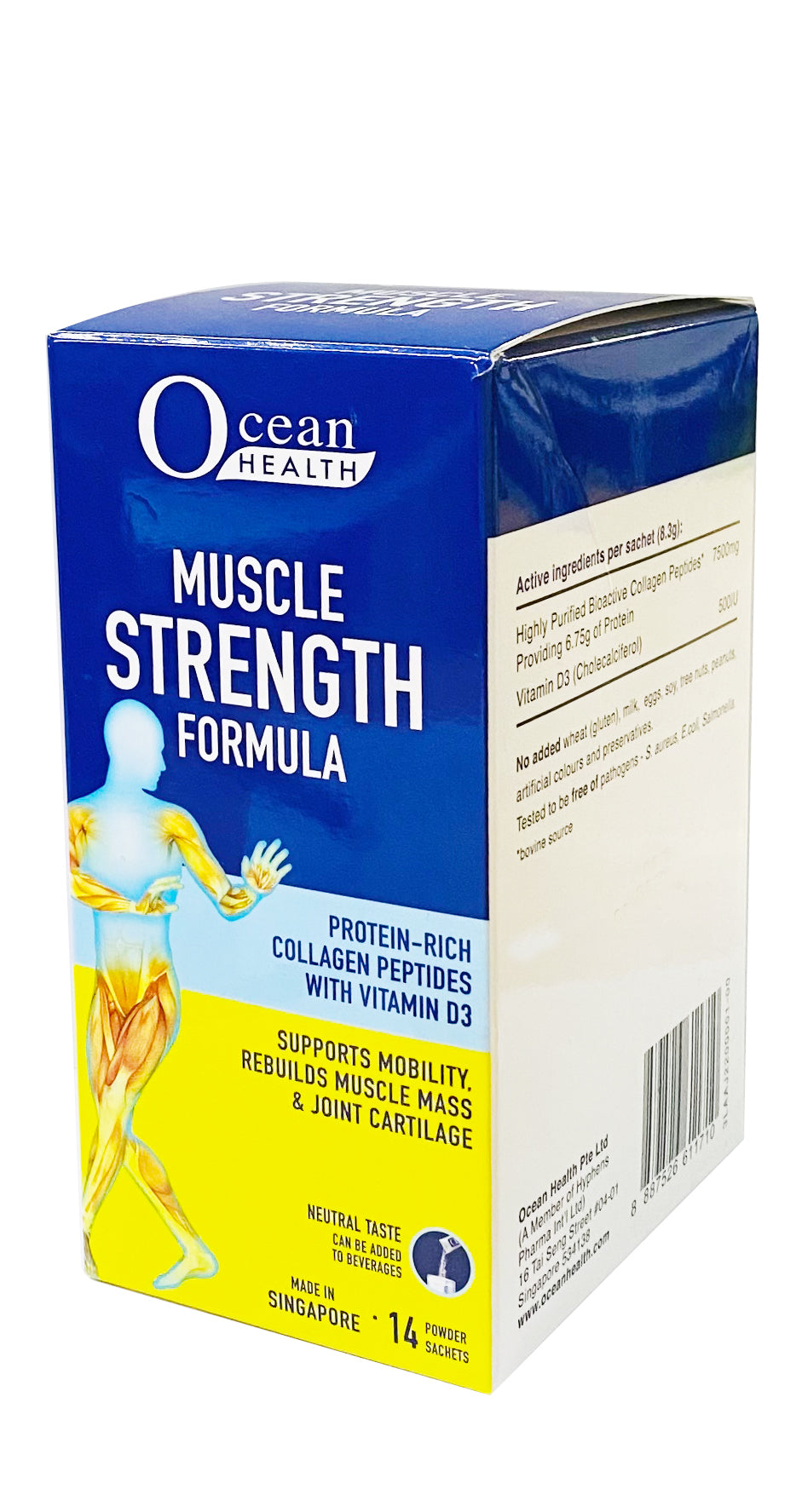 "OCEAN HEALTH" MUSCLE STRENGTH FORMULA 14 SACHETS