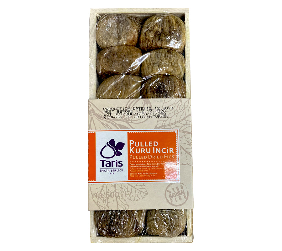 TARIS PULLED DRIED FIGS NO 6- 500GM (WOODEN BOX)